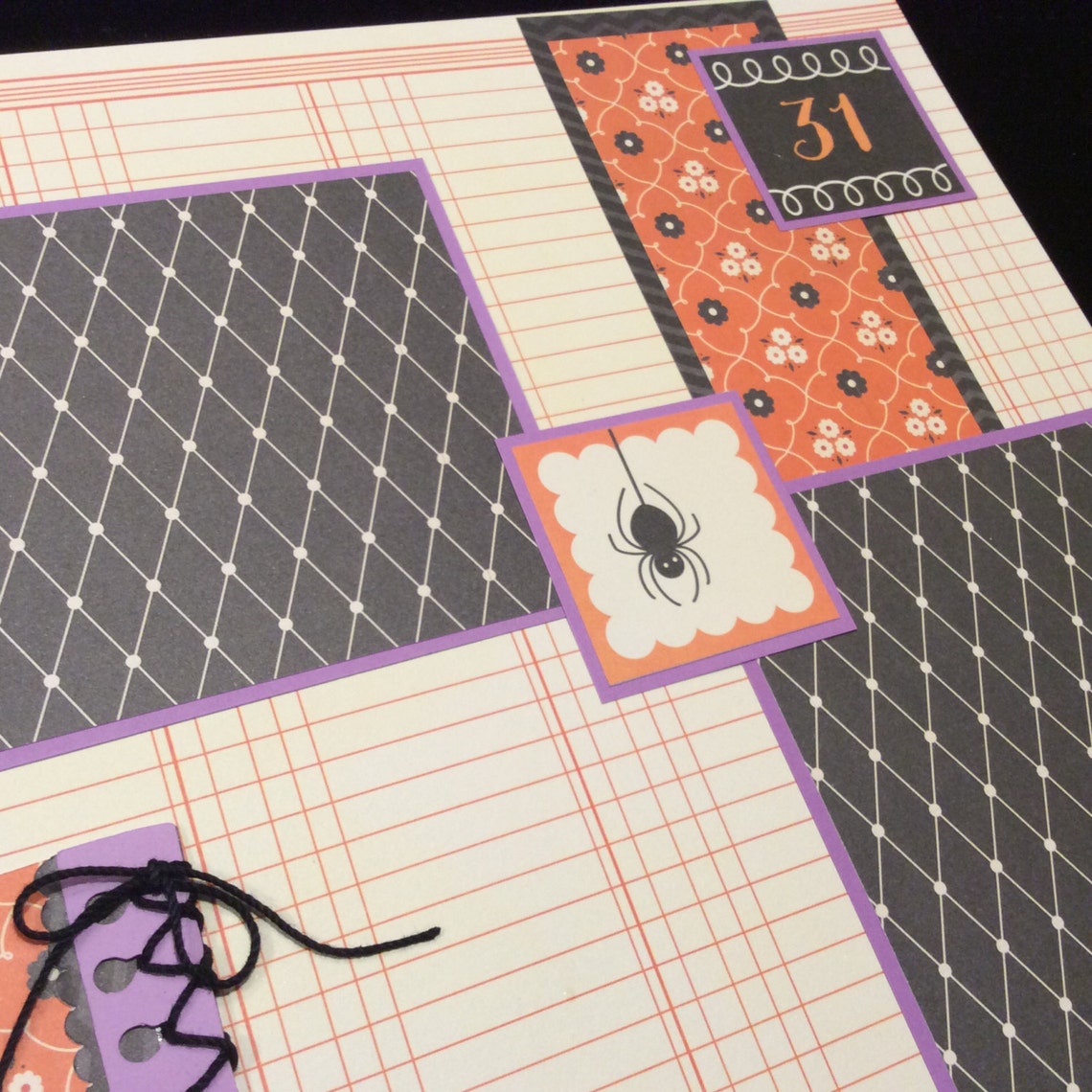 Halloween Scrapbook Layout, Witches Shoe Scrapbook Page, Halloween ...