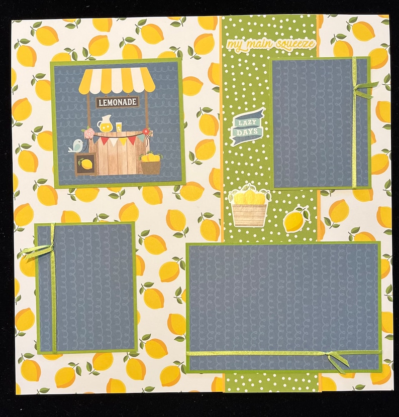 Summer Scrapbook Album Page, Summer Vacation, Premade Vacation ...