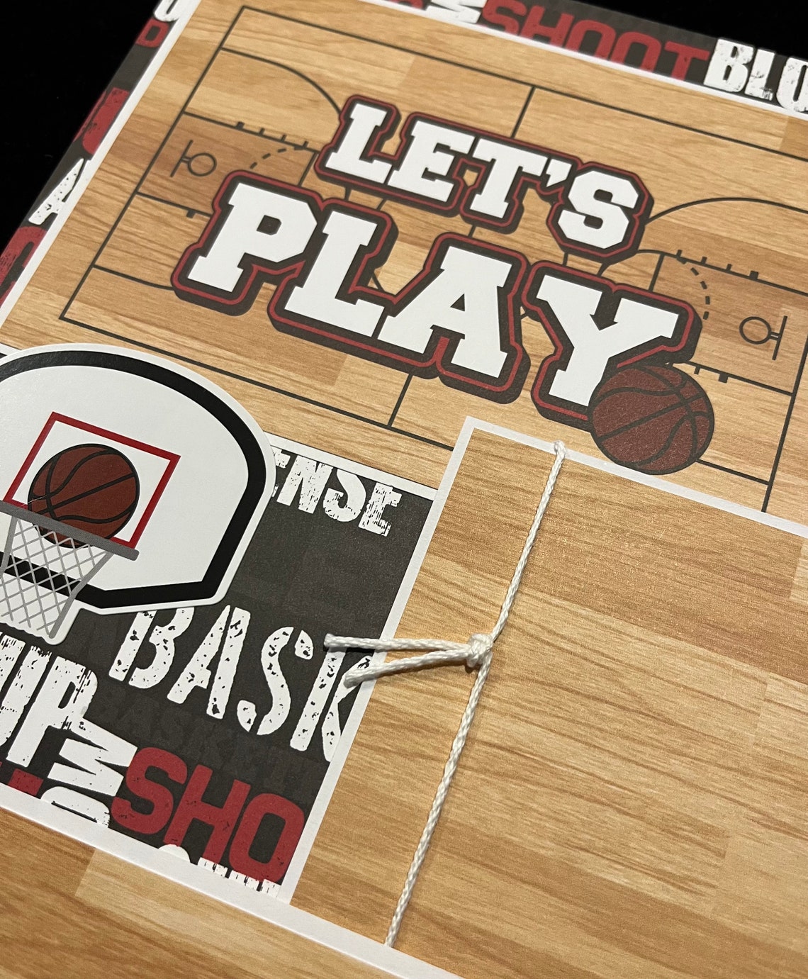 Basketball Scrapbook Album Layout, Basketball Team, Premade Album Page ...