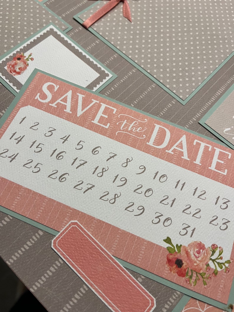 Wedding Scrapbook Layout, Wedding Album Page, Premade Scrapbook Layout ...