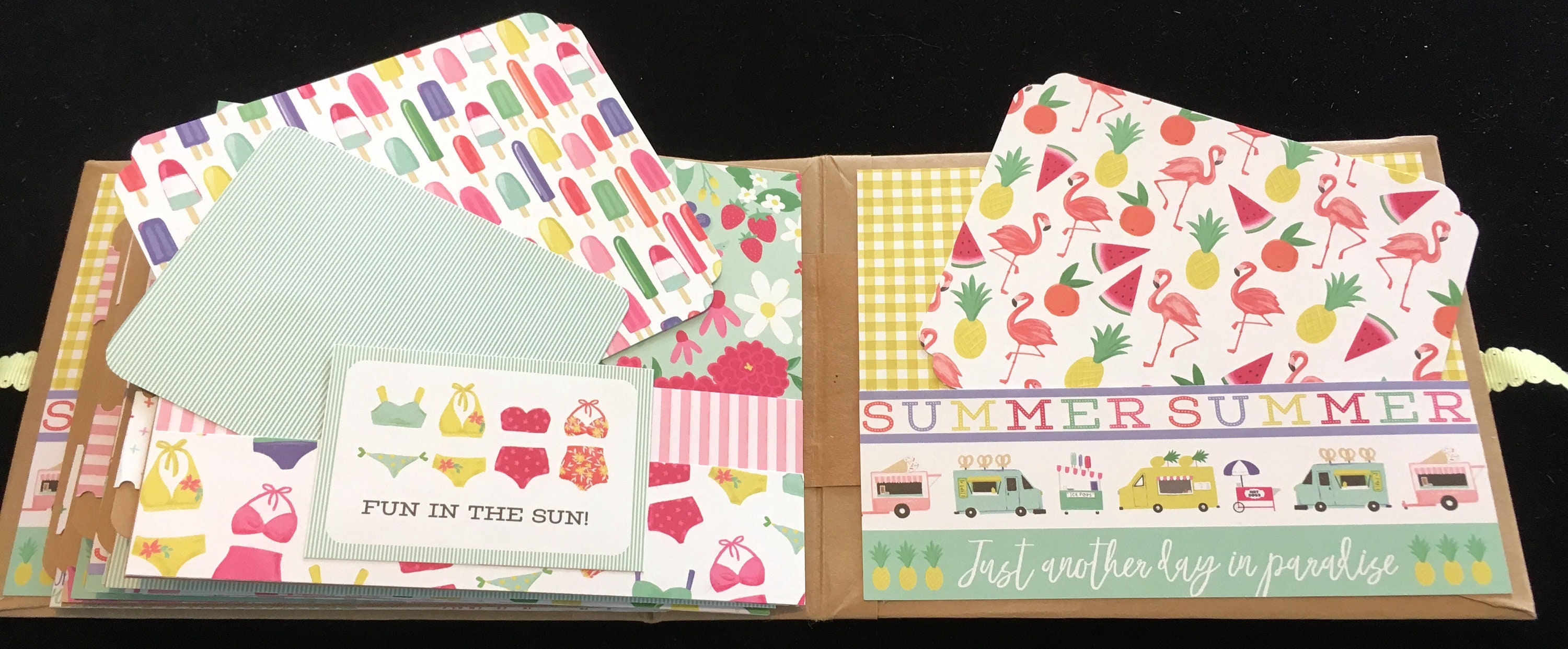 Scrapbook Mini Album, Summer Photo Album, Journal, Summer Vacation ...