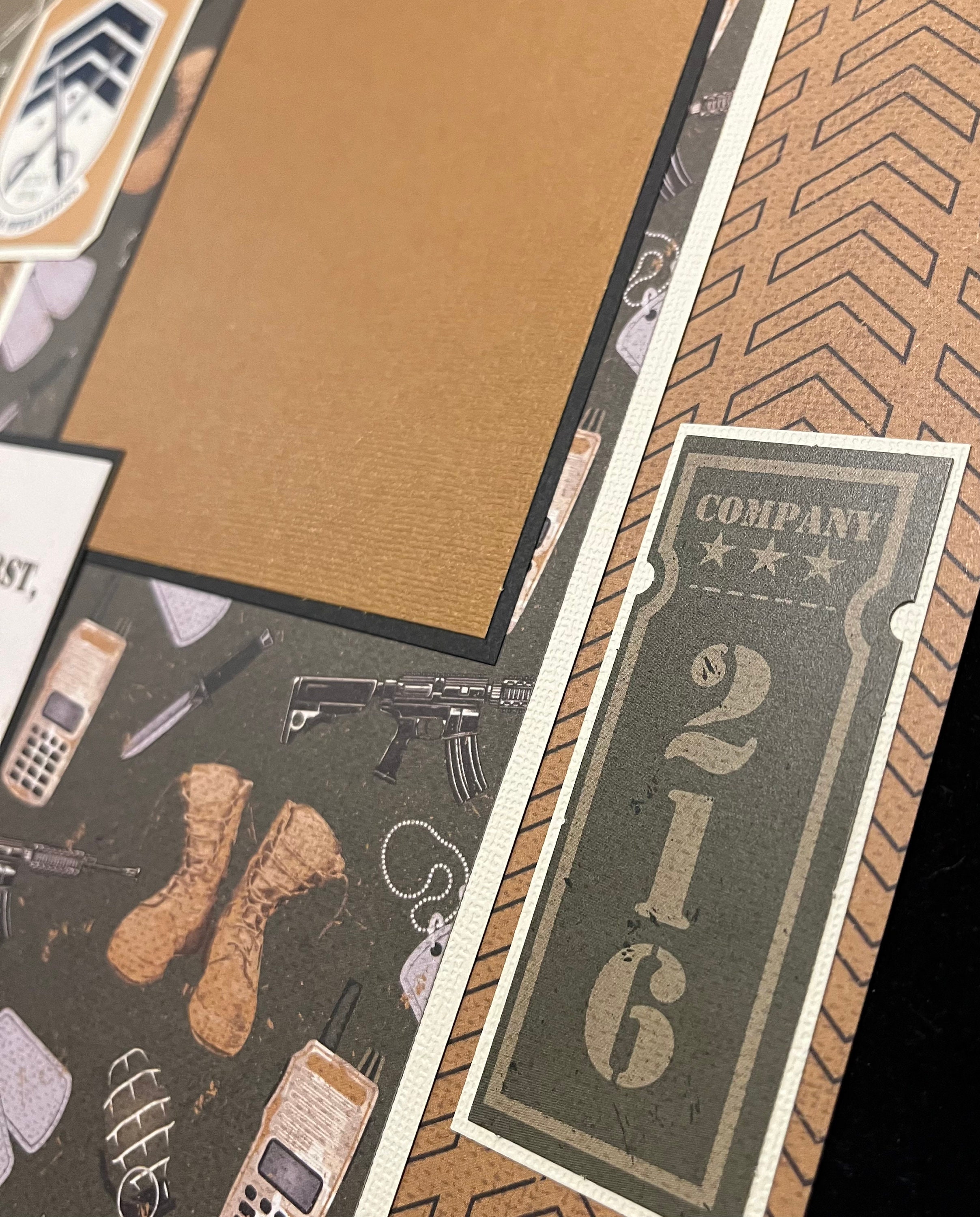 Military Scrapbook Album Page, Soldier Layout, Army, Hero Page - Etsy