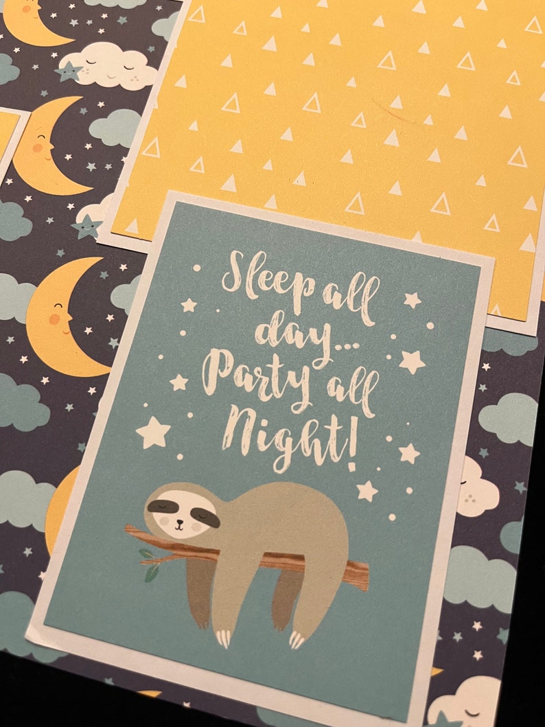 Baby Boy Scrapbook Album Page, New Baby, Premade Scrapbook Layout Page ...