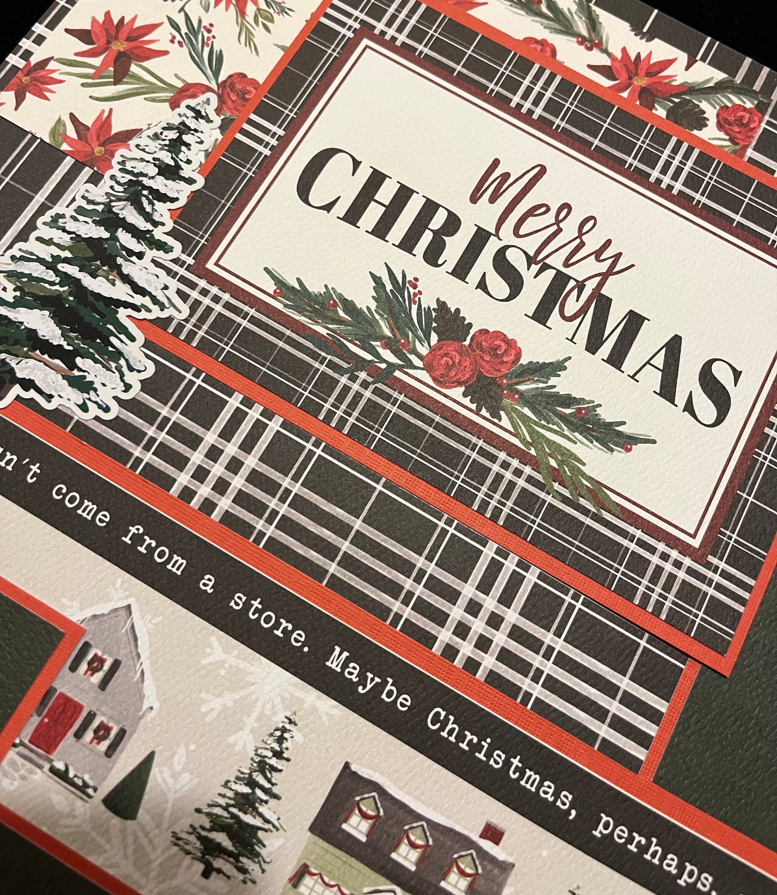 Premade Christmas Scrapbook Album Layout Page, Christmas Photo Album ...