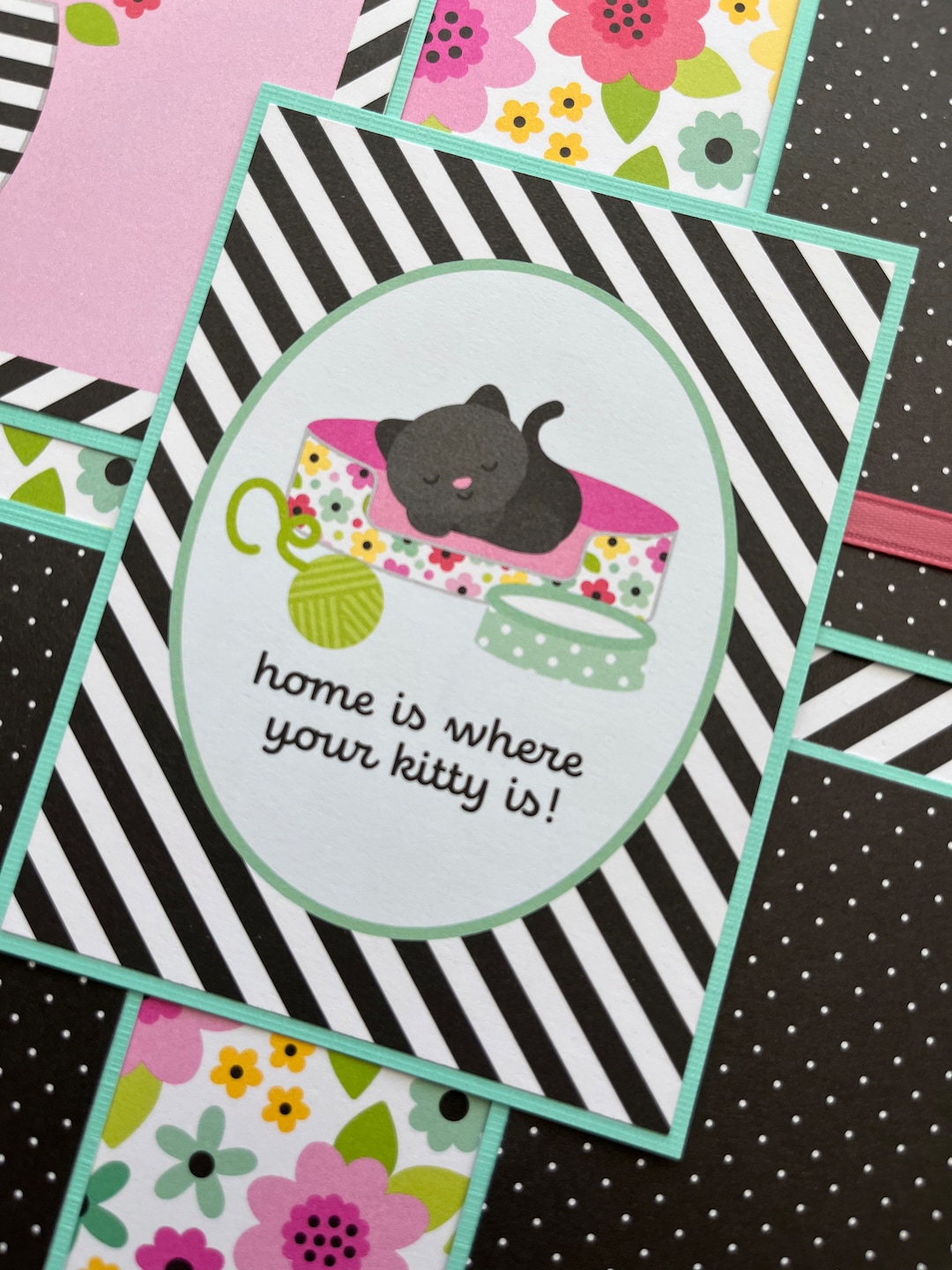 Home Scrapbook Layout Page, Cat Layout Page, Home Premade Album Page ...