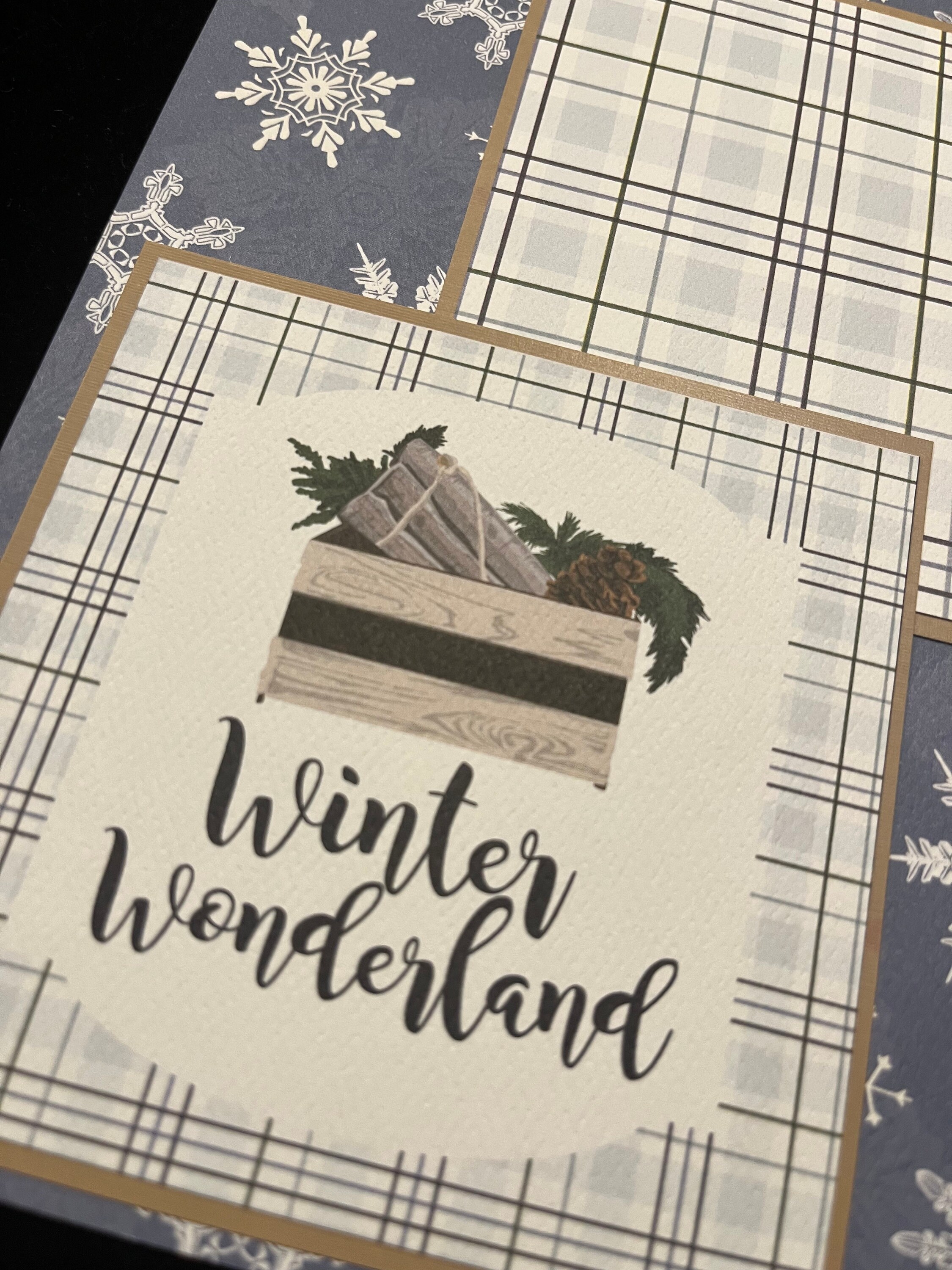 Premade Winter Scrapbook Album Page, Snow Memories Layout - Etsy
