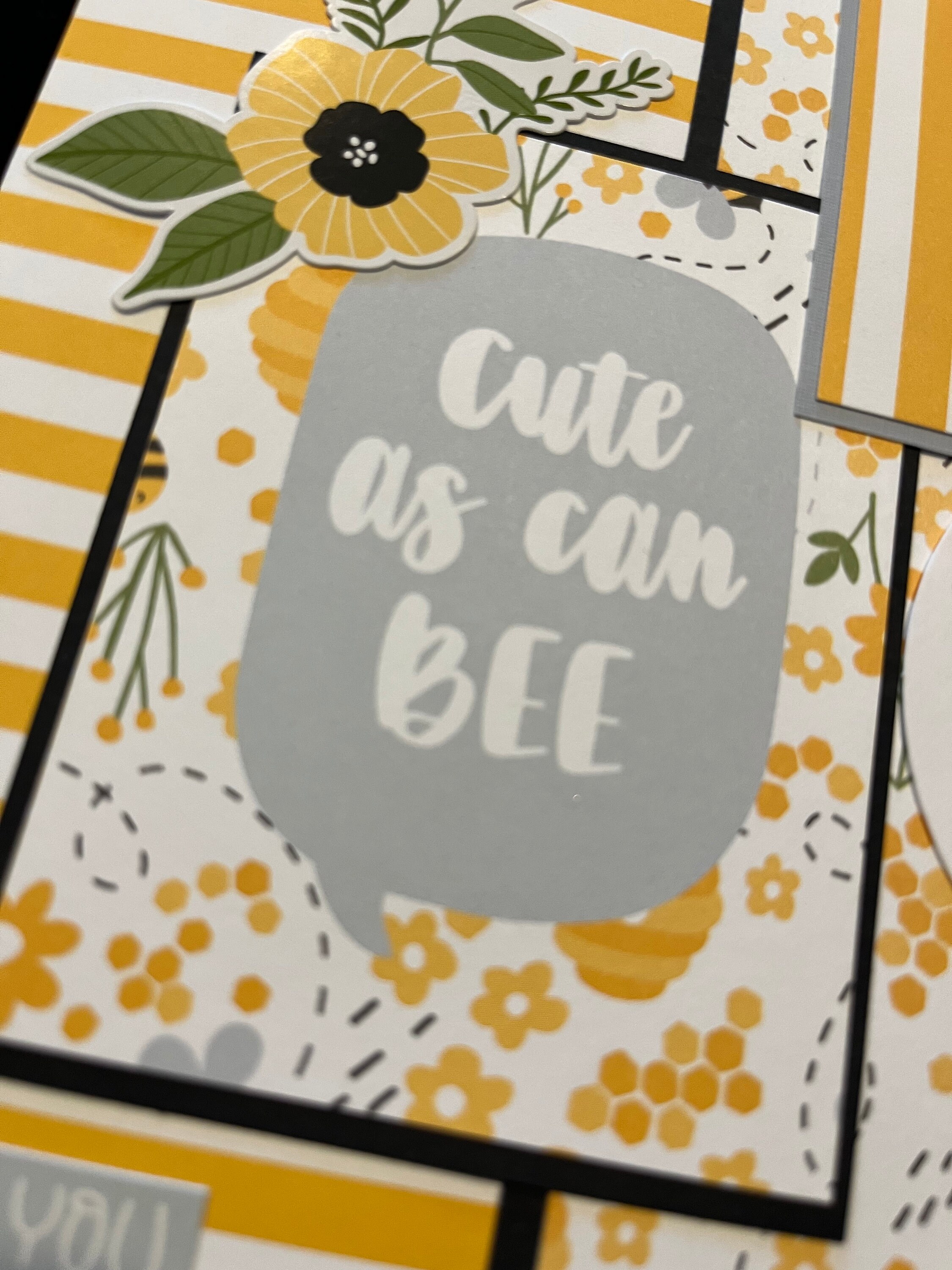 Scrapbook Album Layout, Bee Page, Let It Bee, Premade Album Layout ...