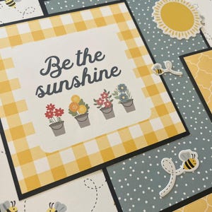 Sunshine Album Layout, Scrapbook Layout Page, Premade Scrapbook Album ...