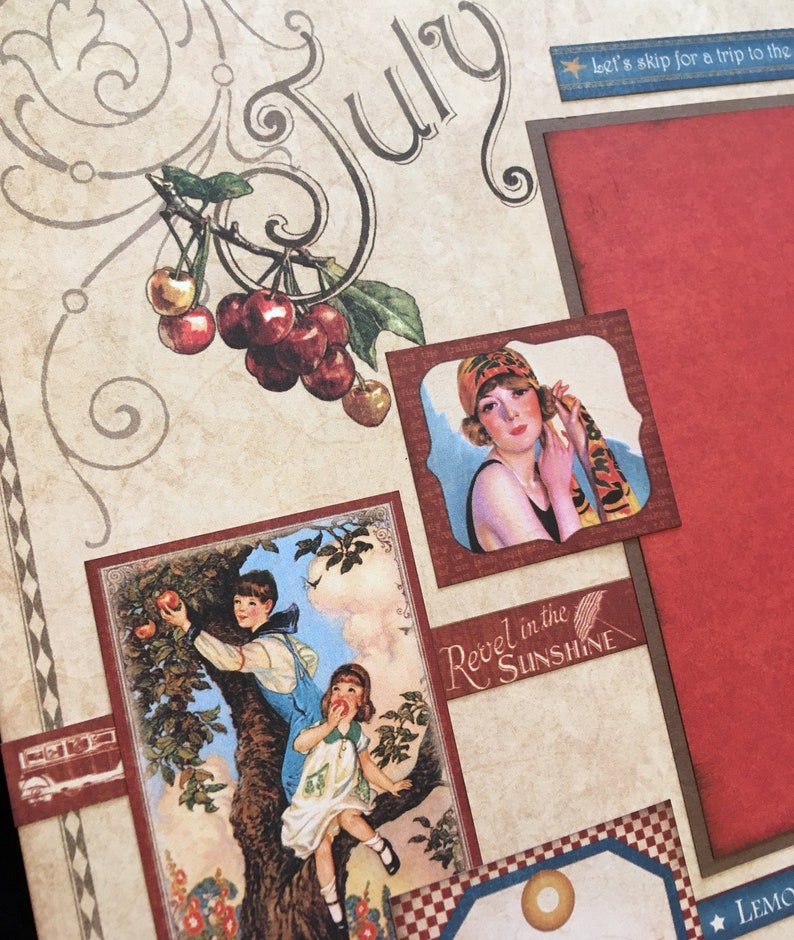 July Scrapbook Layout Page, Graphic 45, A Place in Time, 4th of July ...