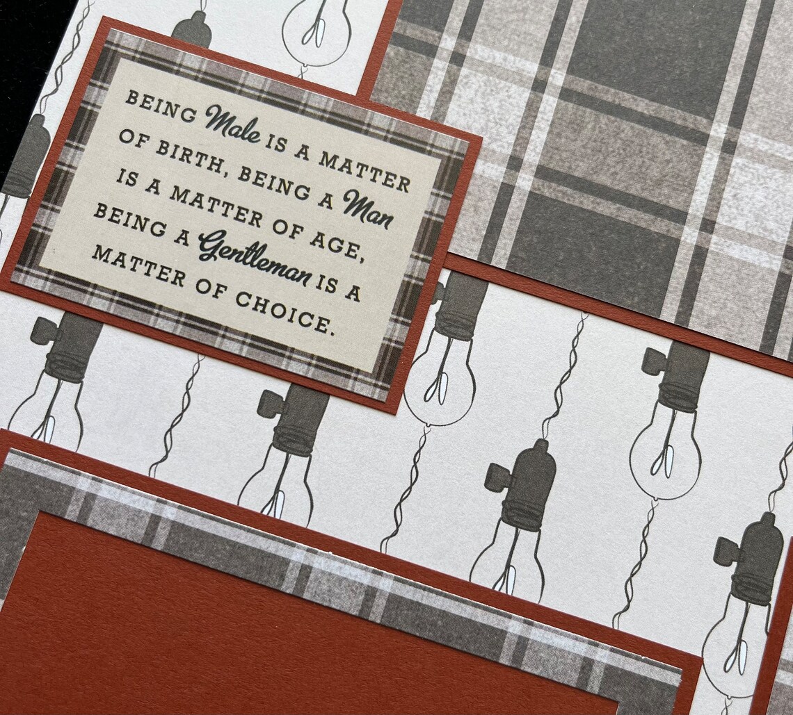 Masculine Two Page Scrapbook Layout, Mens Layout, Teen Boy Layout ...