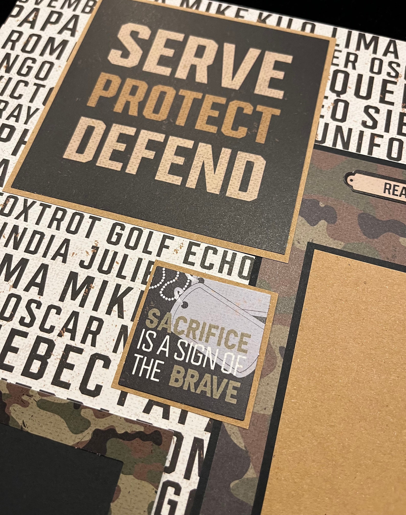 Military Scrapbook Album Layout Marines Layout Premade - Etsy