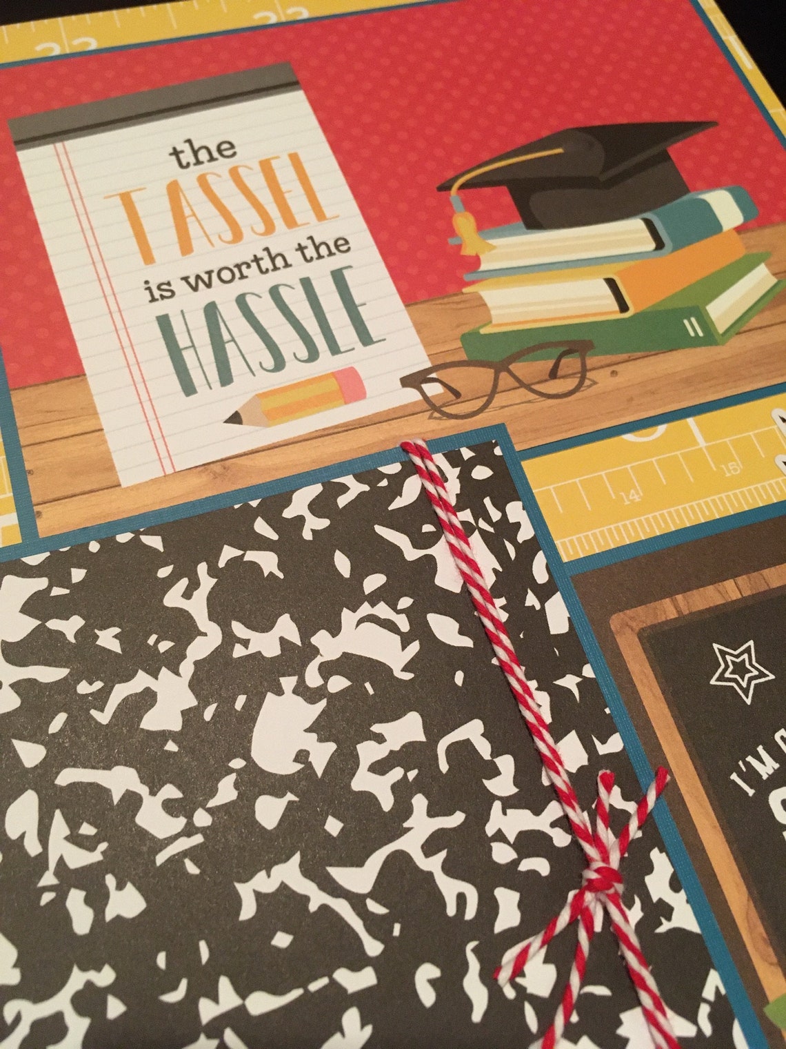 School Scrapbook Layout Page, Premade Layout, High School Scrapbook ...