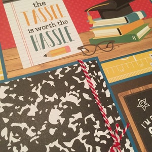 School Scrapbook Layout Page, Premade Layout, High School Scrapbook ...