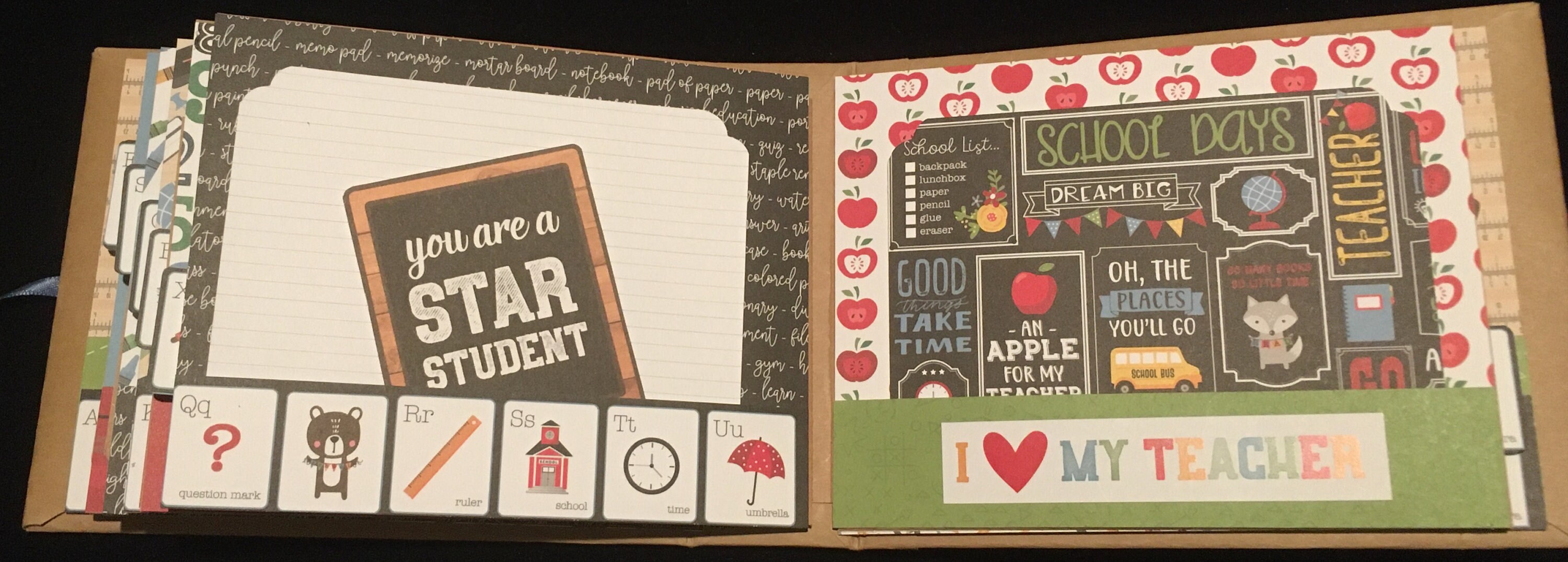 School Days Scrapbook Mini Album, Mini Photo Album, Album, Journal ...