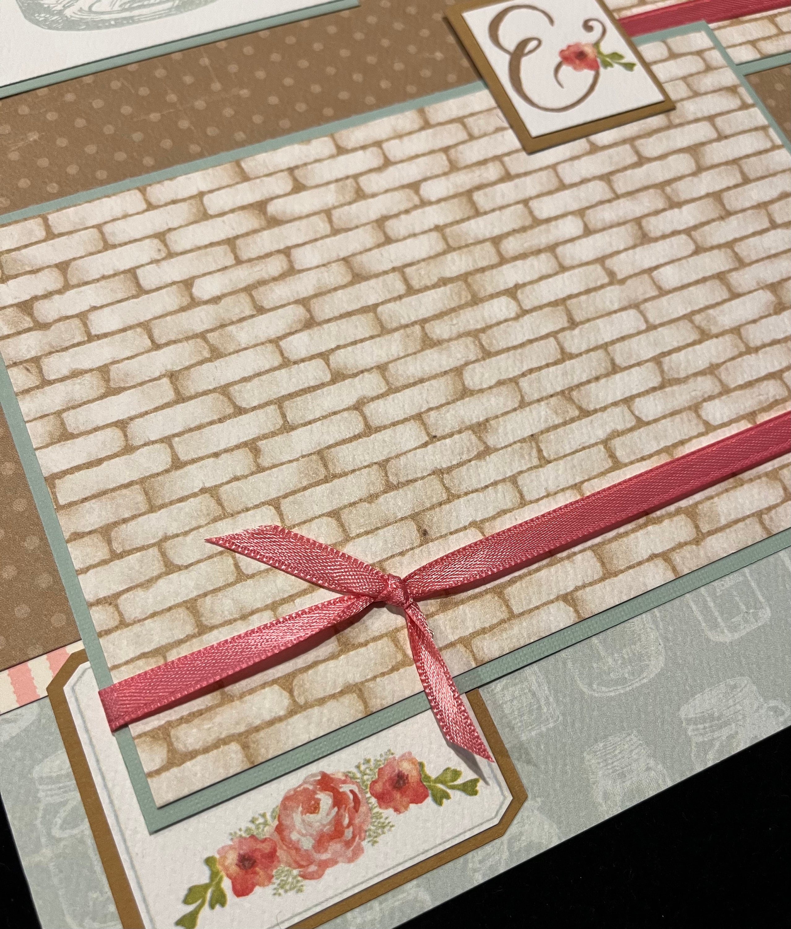 Wedding Scrapbook Layout, Engagement Page, Love Layout Page, Wedding ...