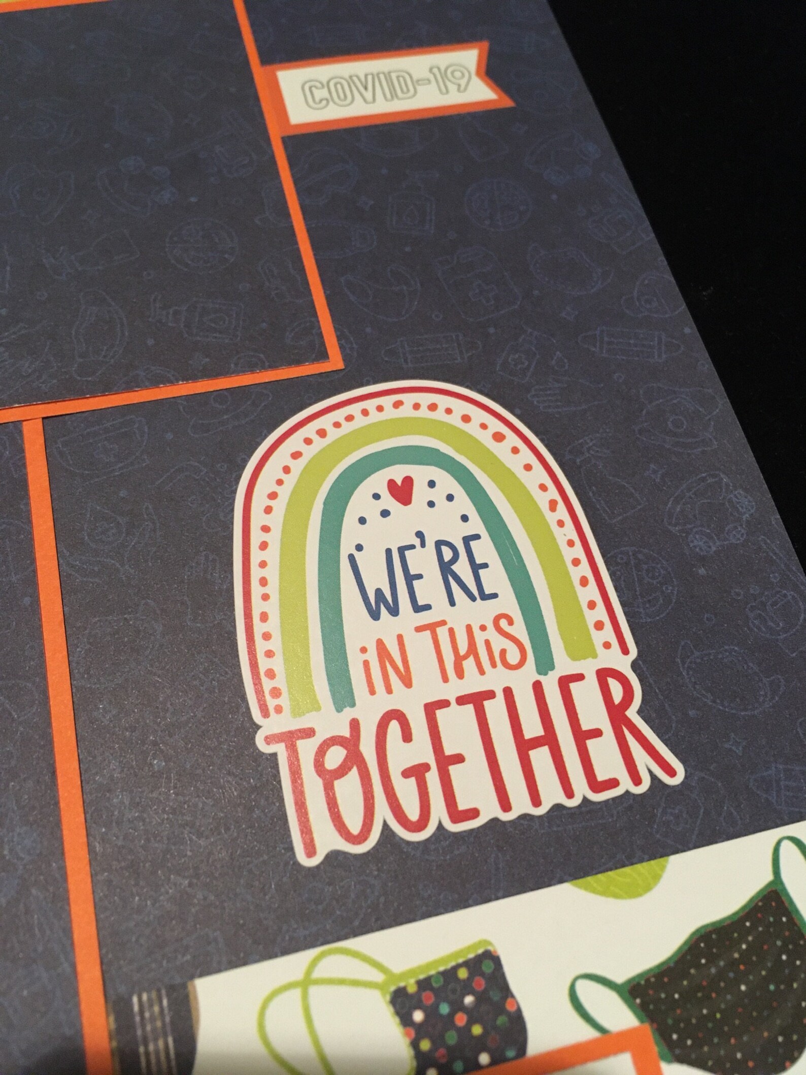 Pandemic Scrapbook Layout Page, Social Distancing, Pandemic Mask ...