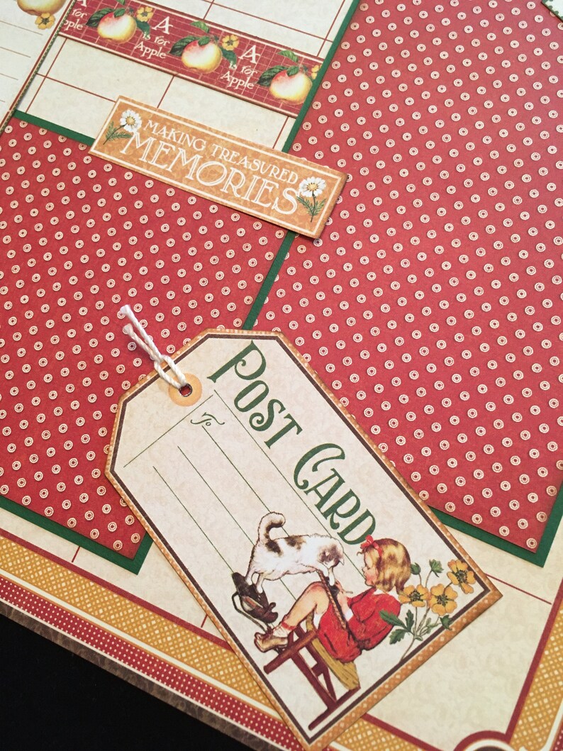 September Scrapbook Layout Page, Calendar Style Layout, Back to School ...