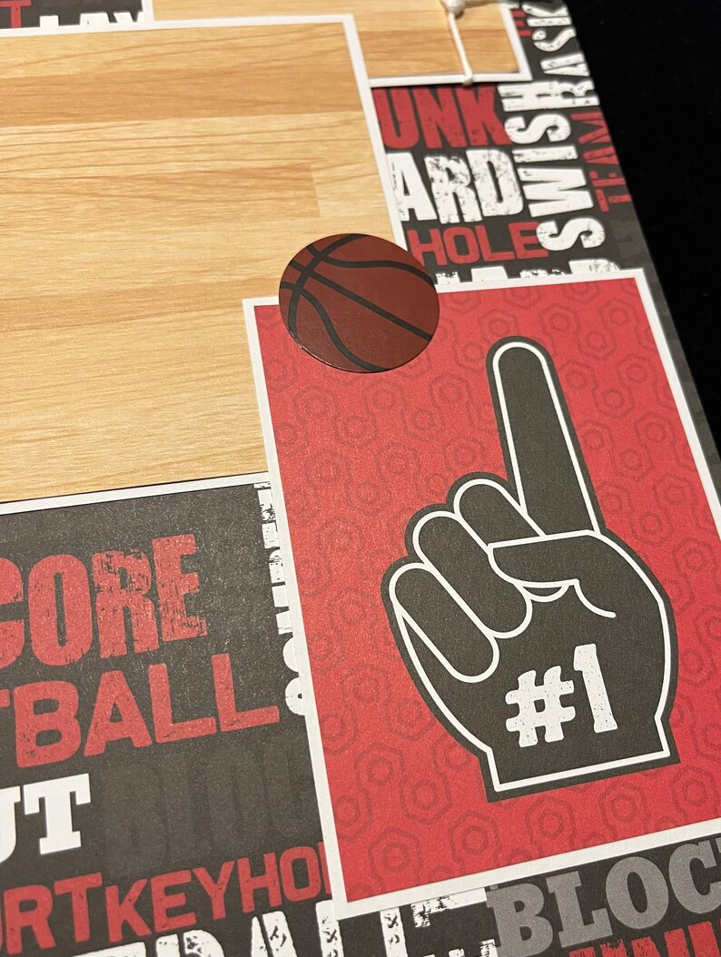 Basketball Scrapbook Album Layout, Basketball Team, Premade Album Page ...