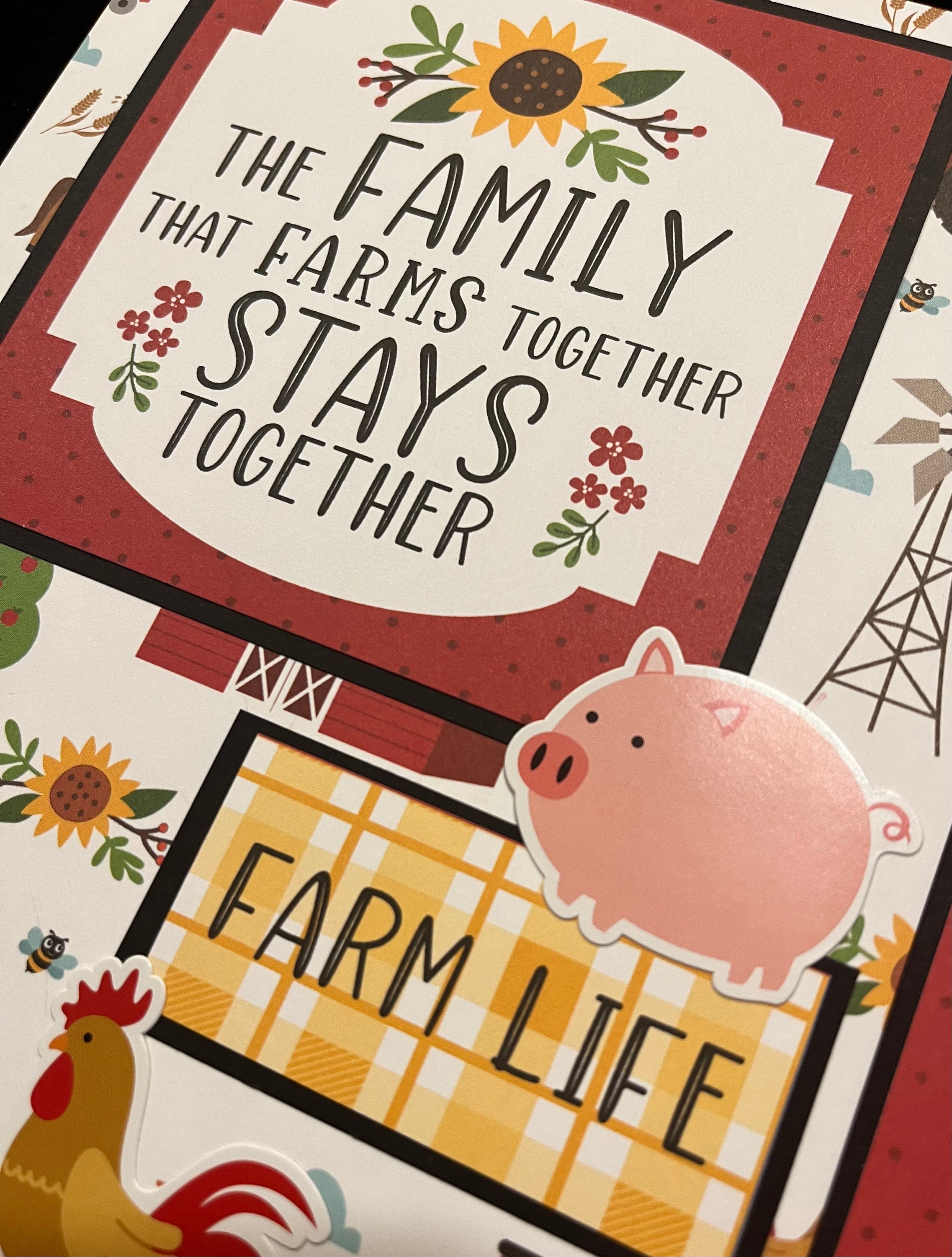 Premade Scrapbook Album Page, Farm Layout Page, Garden, Farm Life, Barn ...