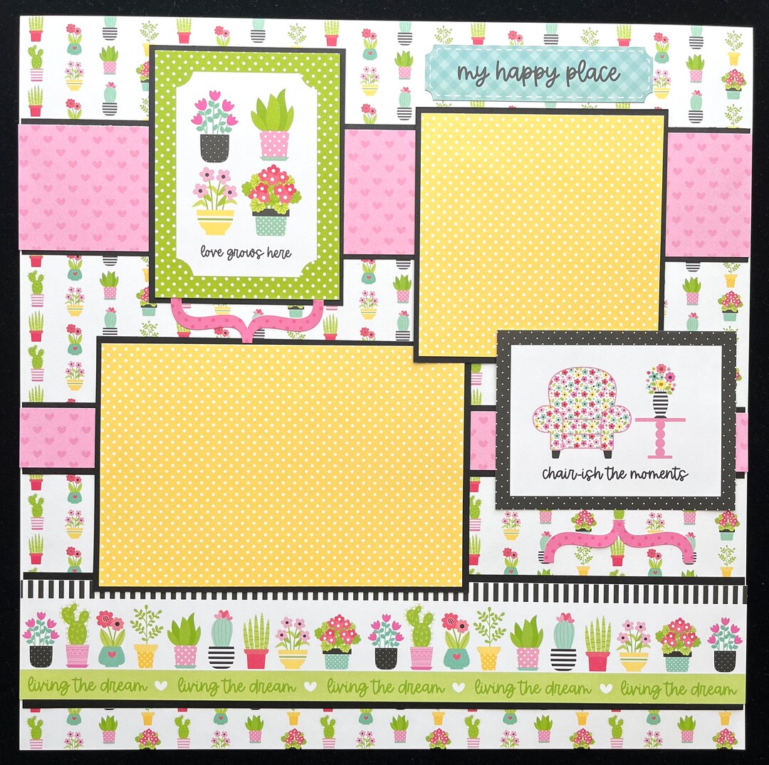 Home Scrapbook Layout Page, Love Home Premade Album Page, Fully ...