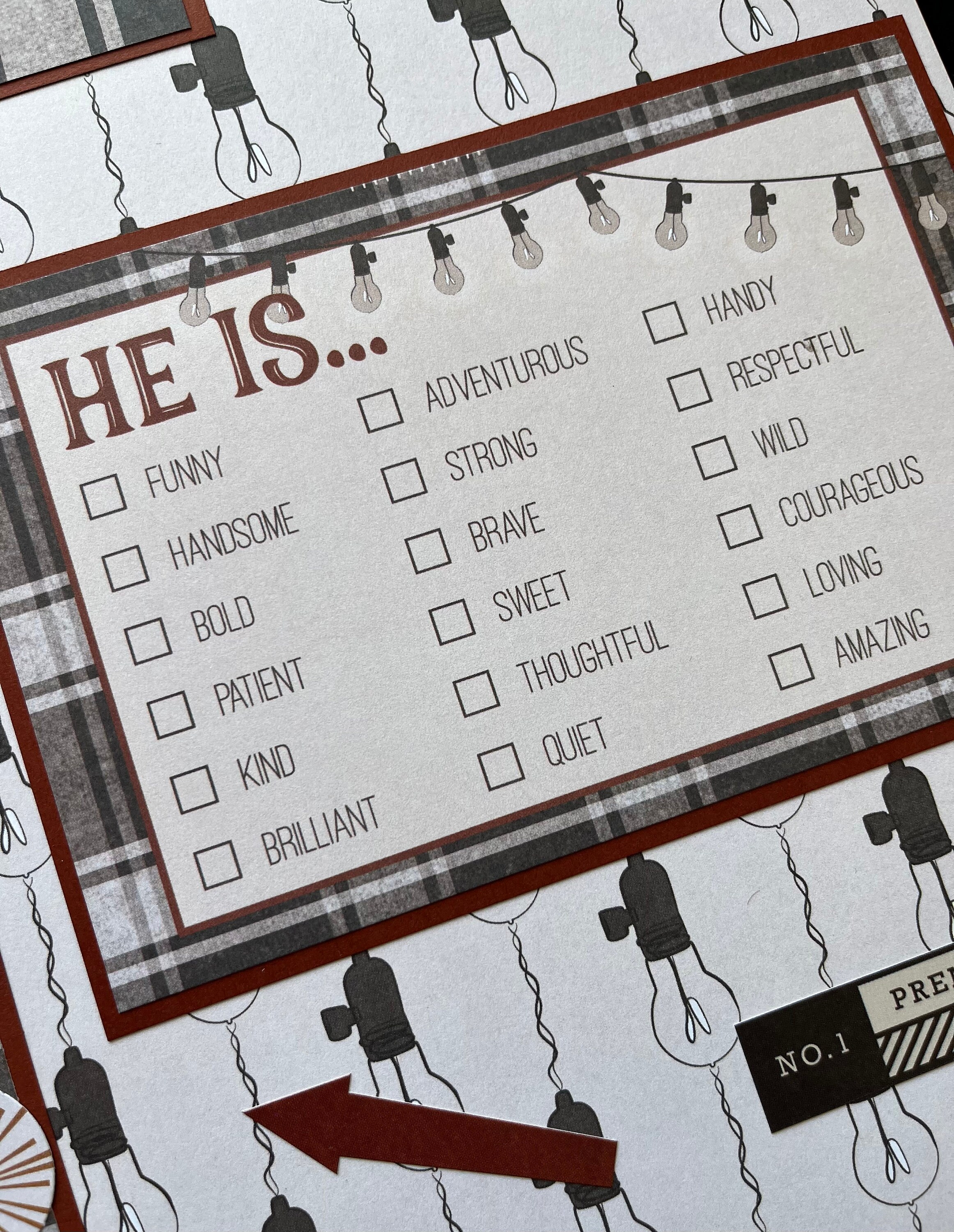 Masculine Two Page Scrapbook Layout, Mens Layout, Teen Boy Layout ...