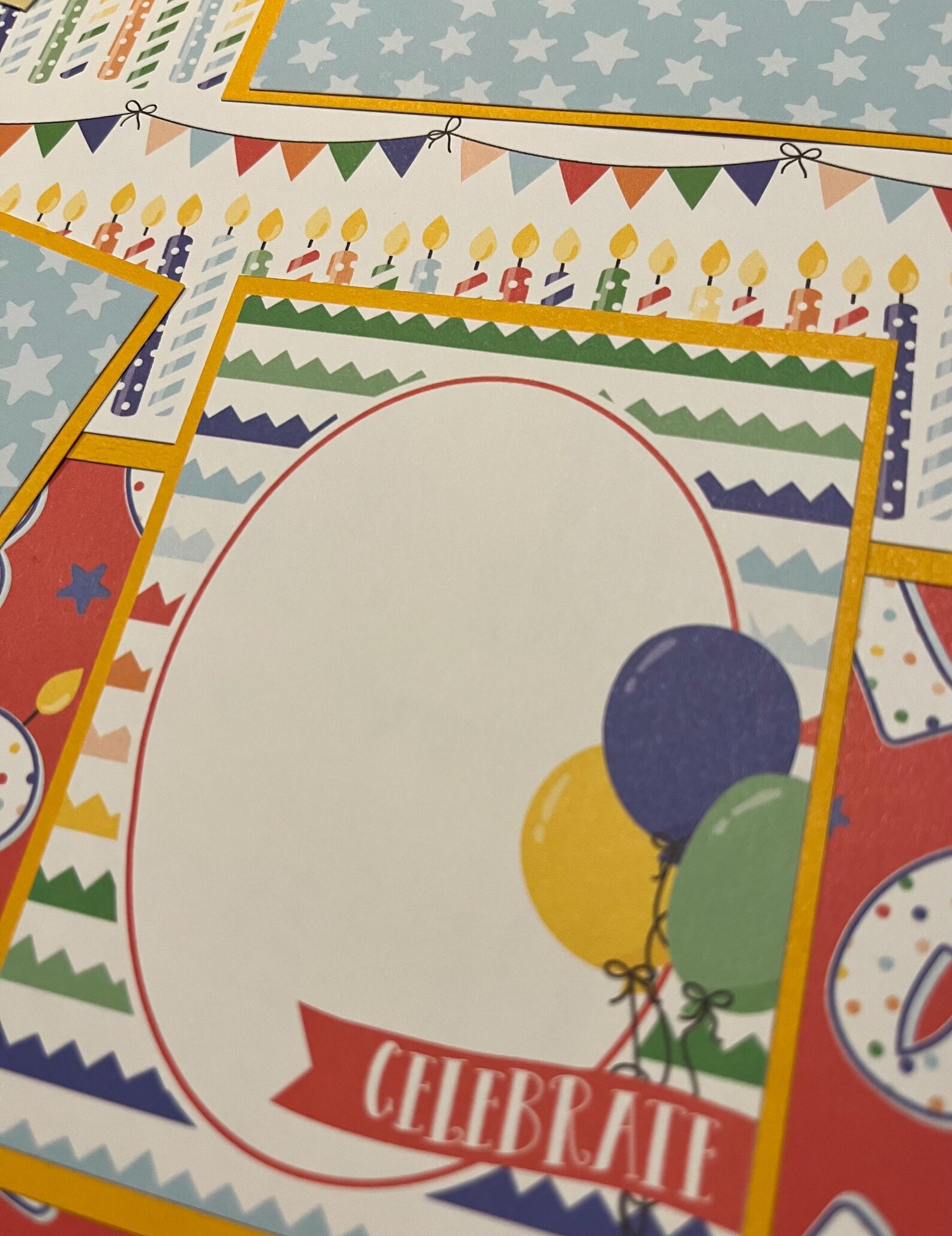 Premade Birthday Scrapbook Album Page, Party Layout - Etsy