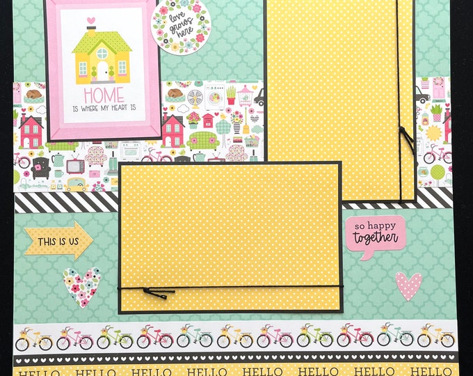 Home Scrapbook Layout Page, Love Home Premade Album Page, Fully ...