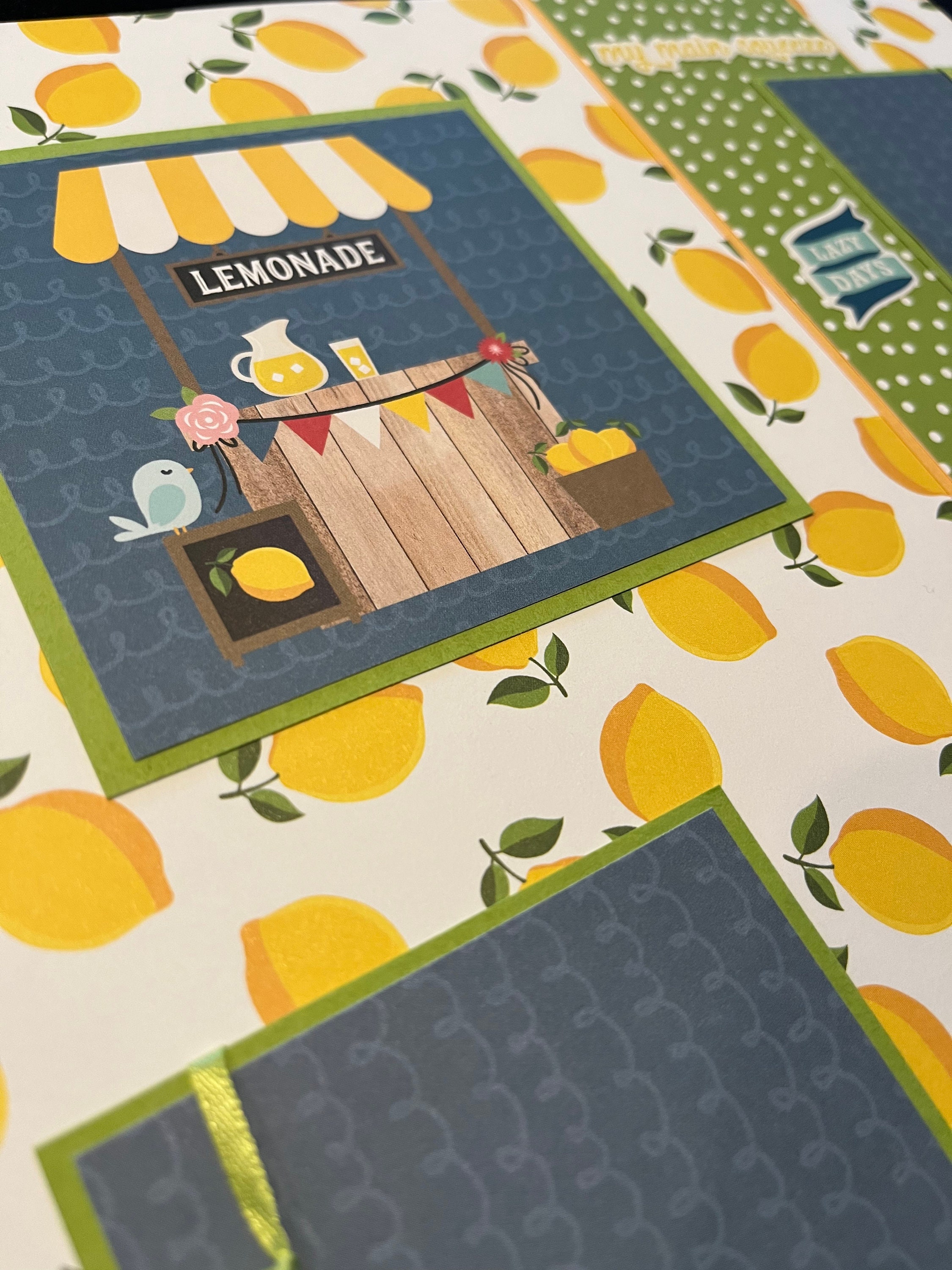 Summer Scrapbook Album Page, Summer Vacation, Premade Vacation ...