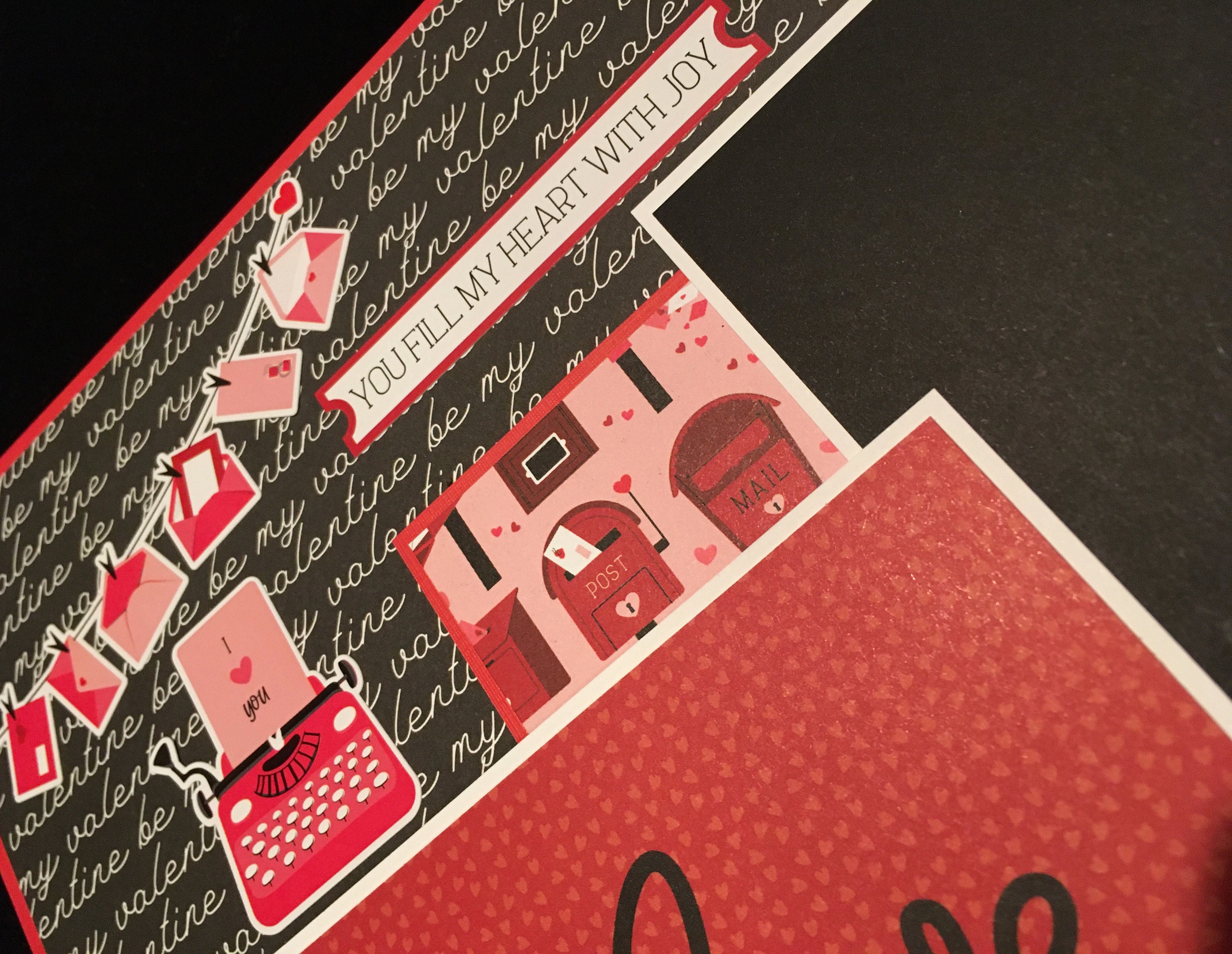 Love Album Layout, Valentine Scrapbook Layout Page, Premade Scrapbook ...