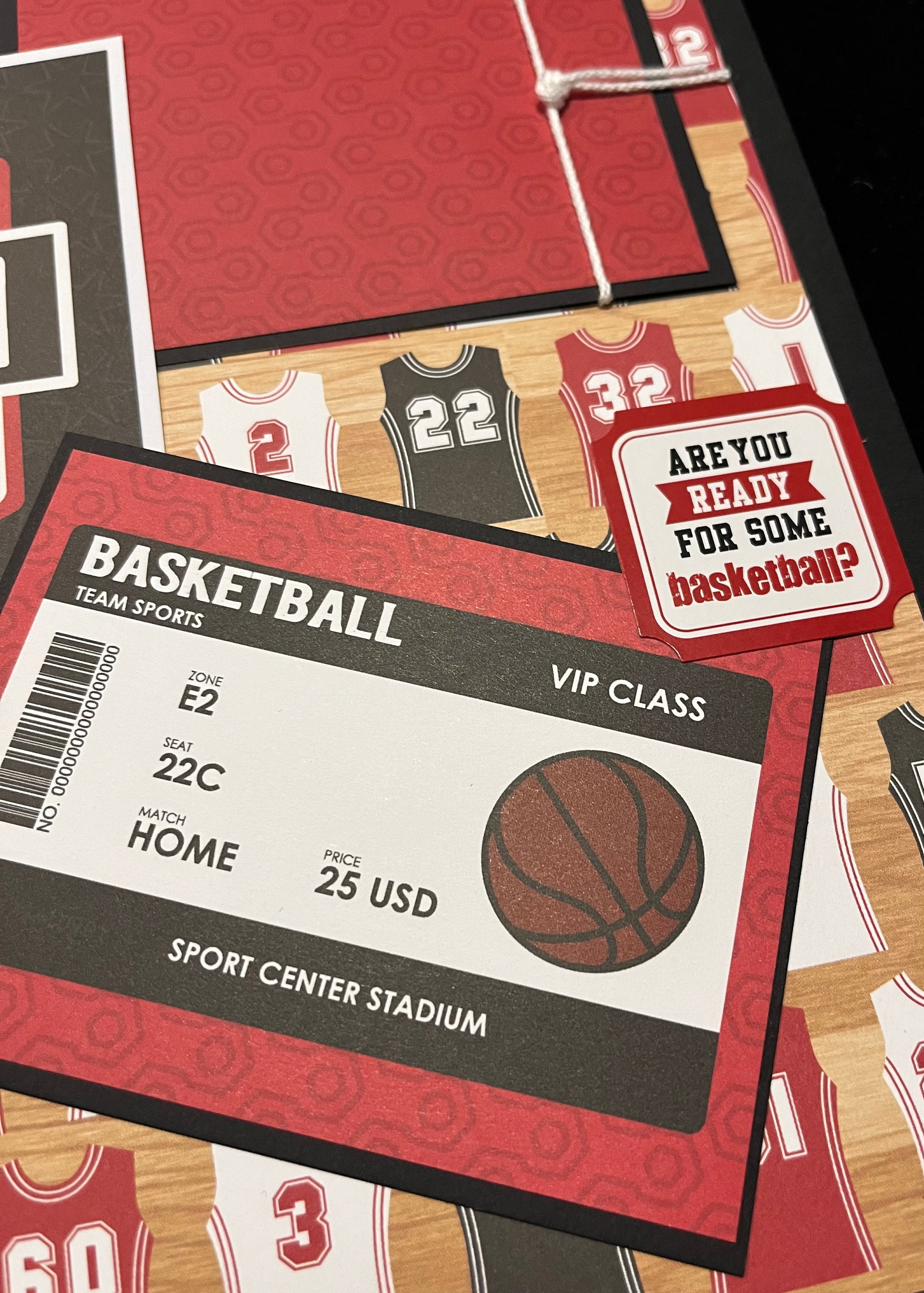 Basketball Scrapbook Album Layout, Premade Team Page - Etsy