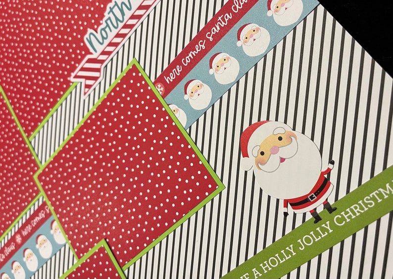 Christmas Scrapbook Layout, Santa Layout, Premade Scrapbook Album ...