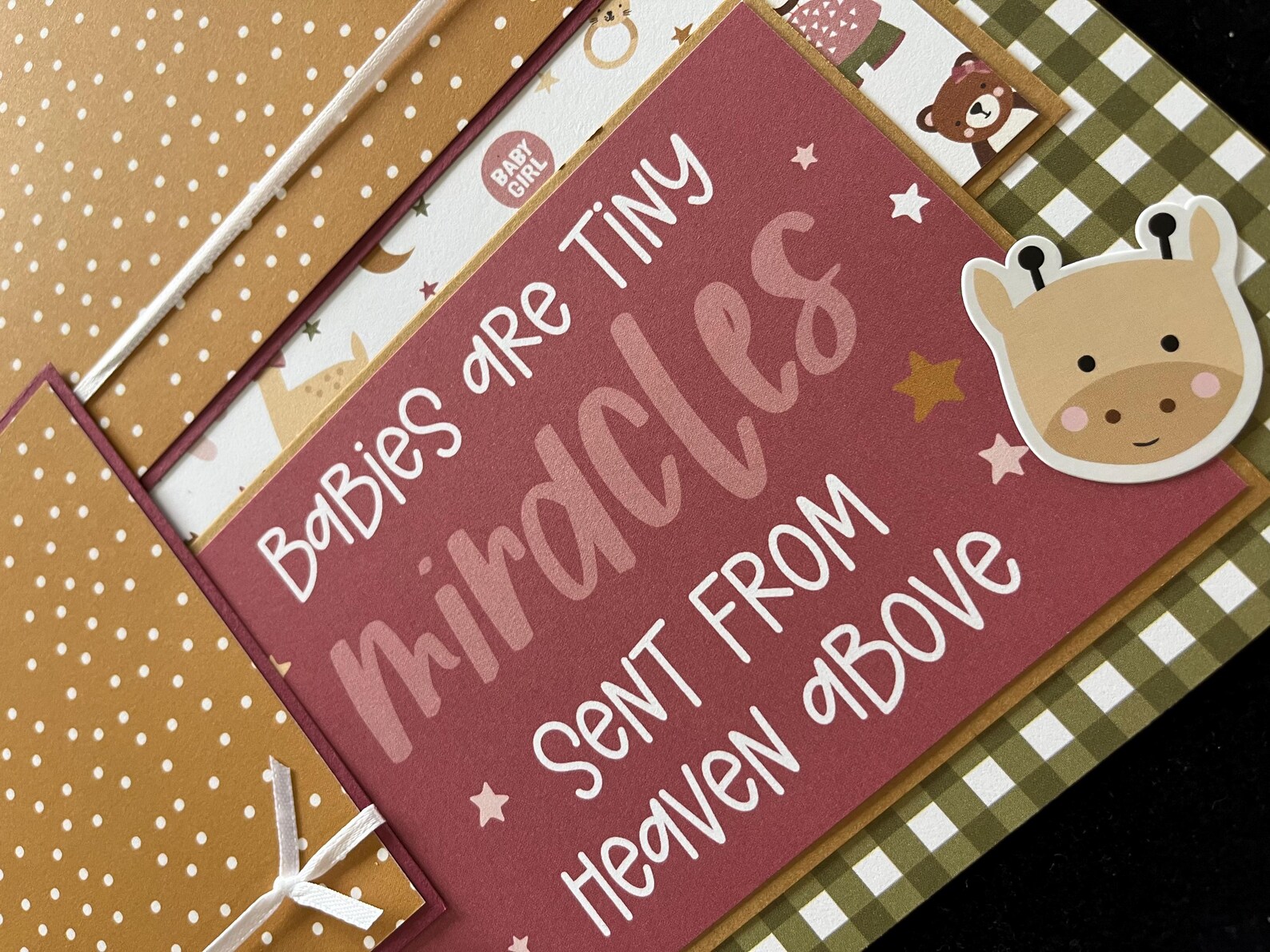 Baby Girl Premade Scrapbook Album Page, Memory Album Page, Photo Album ...