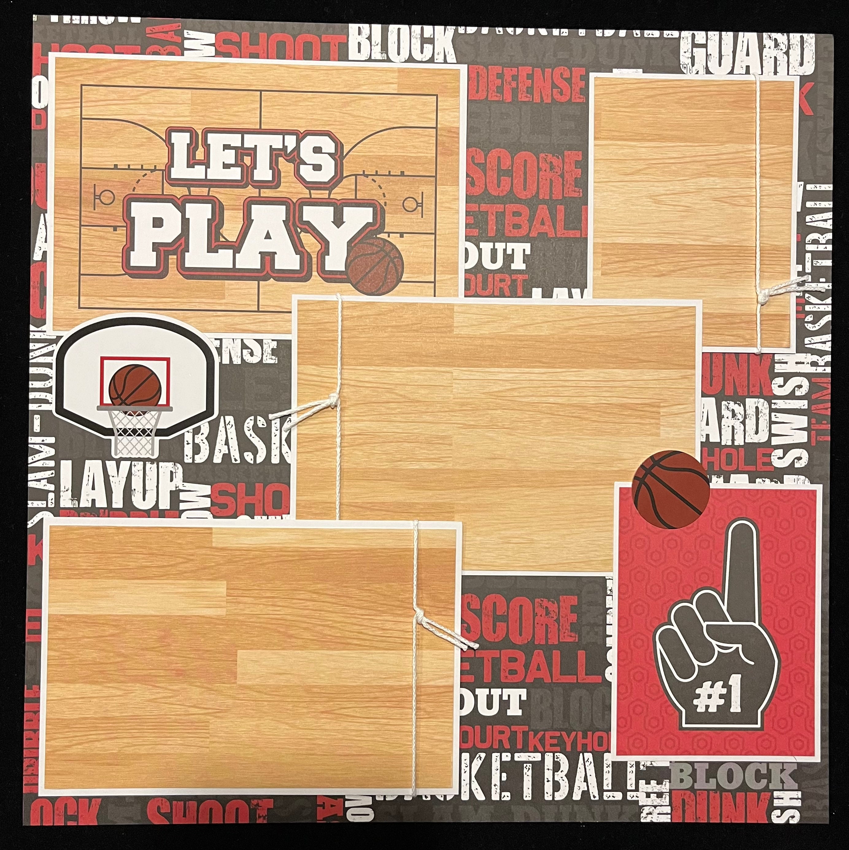 Basketball Scrapbook Album Layout, Basketball Team, Premade Album Page ...