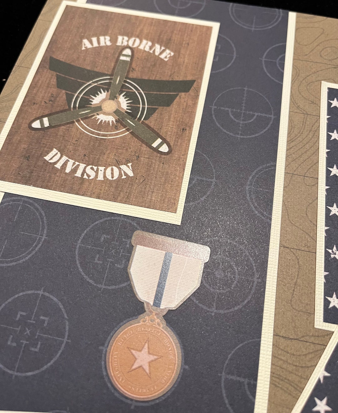 Military Scrapbook Album Page, Soldier Layout, Airborne, Hero Page - Etsy