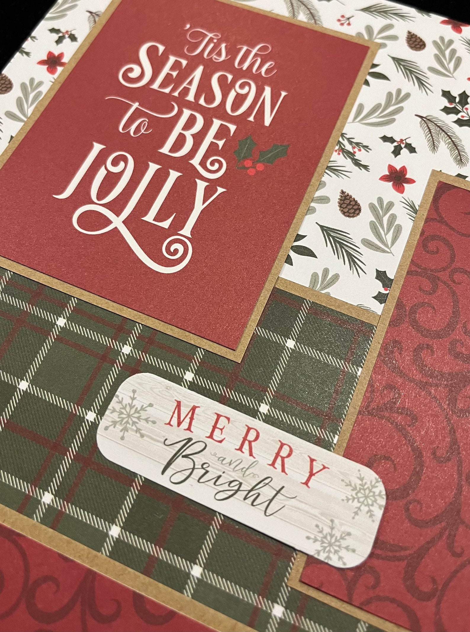 Premade Christmas Scrapbook Album Layout Page, Little Red Truck ...