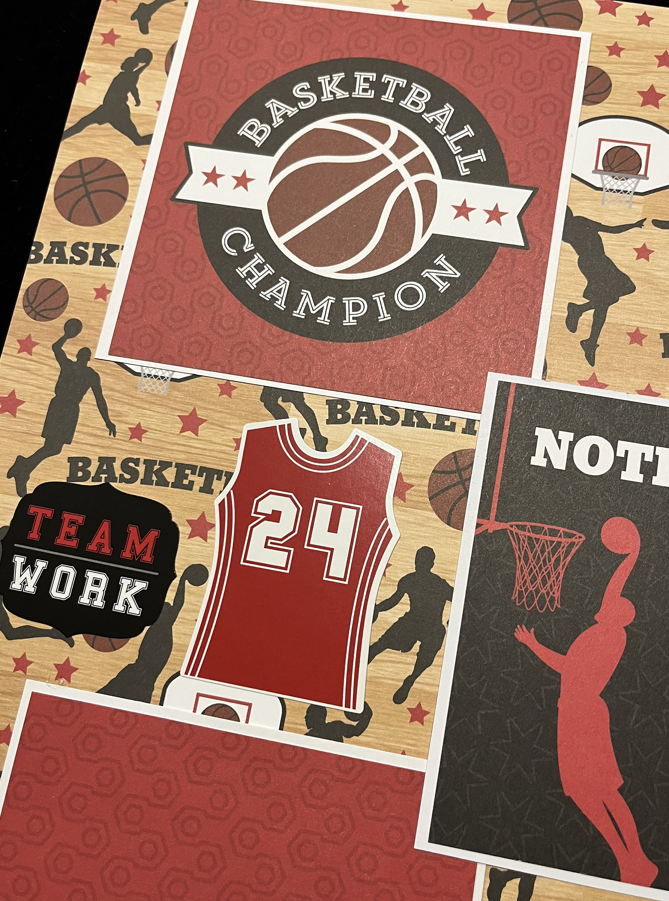 Basketball Scrapbook Album Layout, Basketball Team, Premade Album Page ...