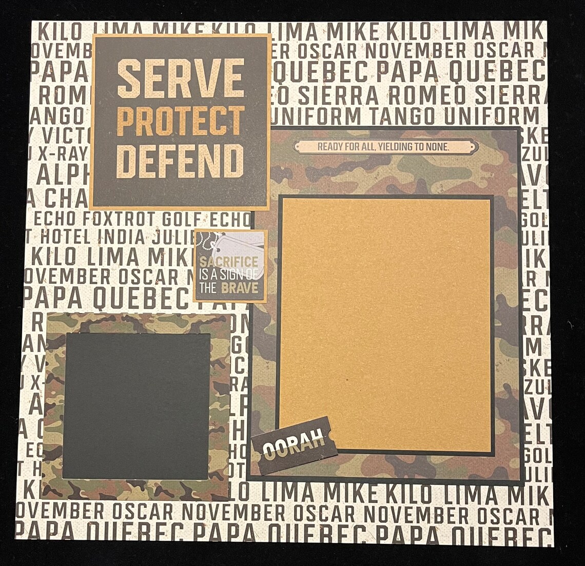 Military Scrapbook Album Layout Marines Layout Premade - Etsy