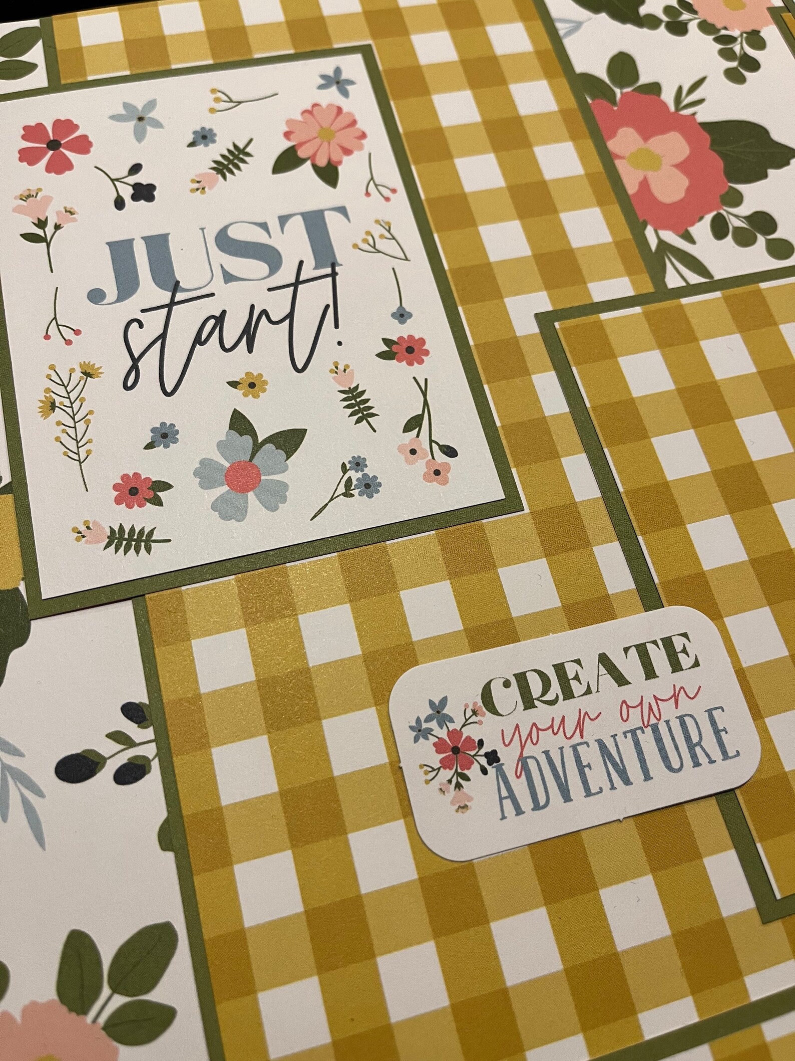 Premade Scrapbook Album Page, Inspirational, Create, Adventure ...