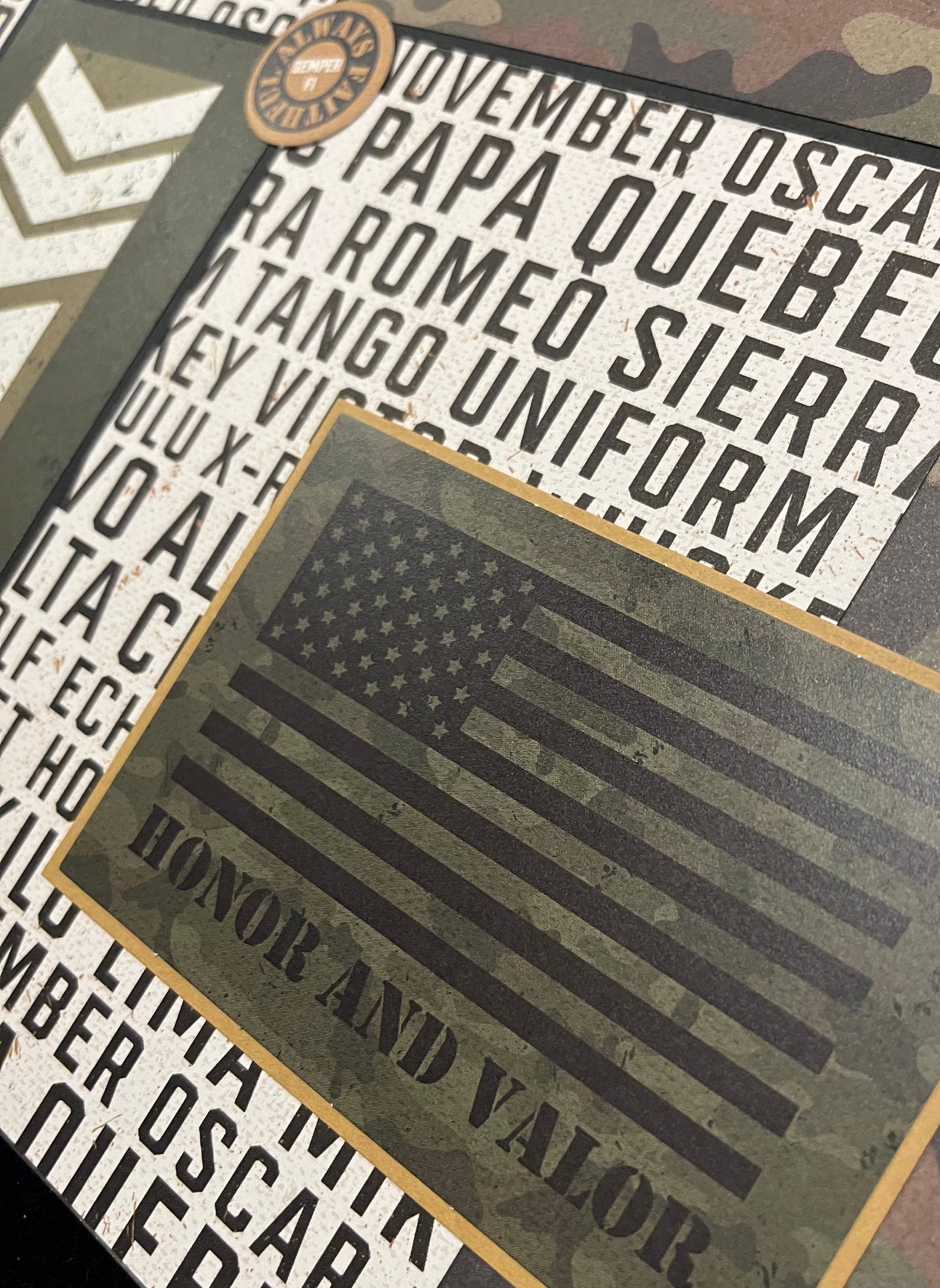 Military Scrapbook Album Layout Marines Layout Premade - Etsy