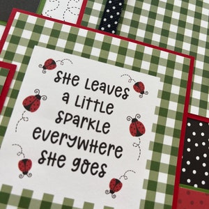 Ladybug Premade 12x12 Scrapbook Album Layout Page, Love Bug Scrapbook ...