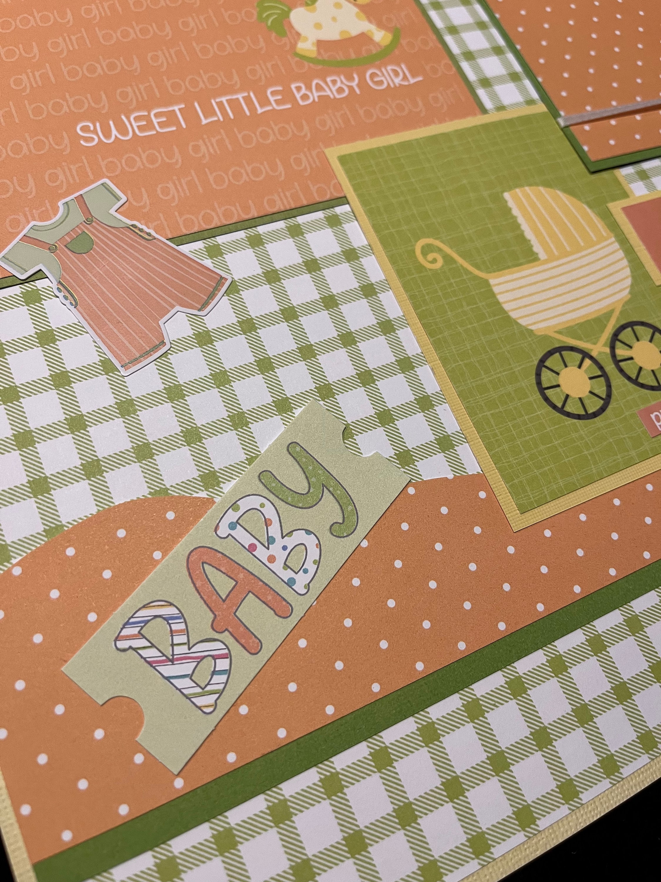 Baby Scrapbook Layout, New Baby Page, Baby Album Page, Premade Baby ...