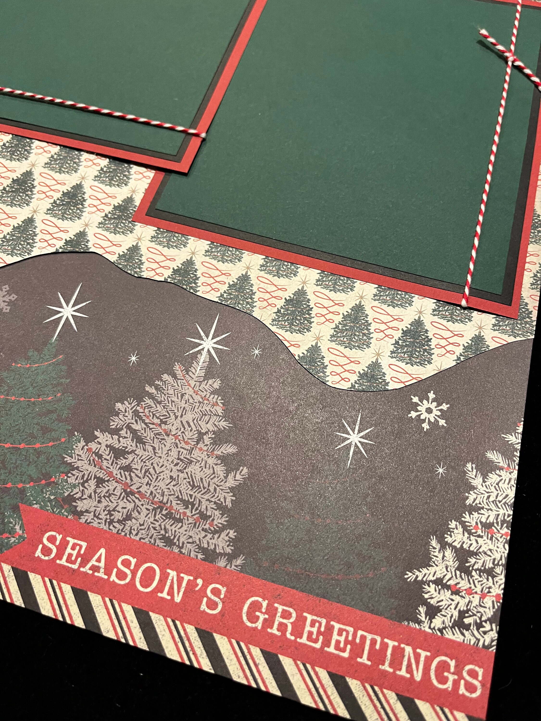 Premade Christmas Scrapbook Album Layout Page, Deck the Halls, - Etsy