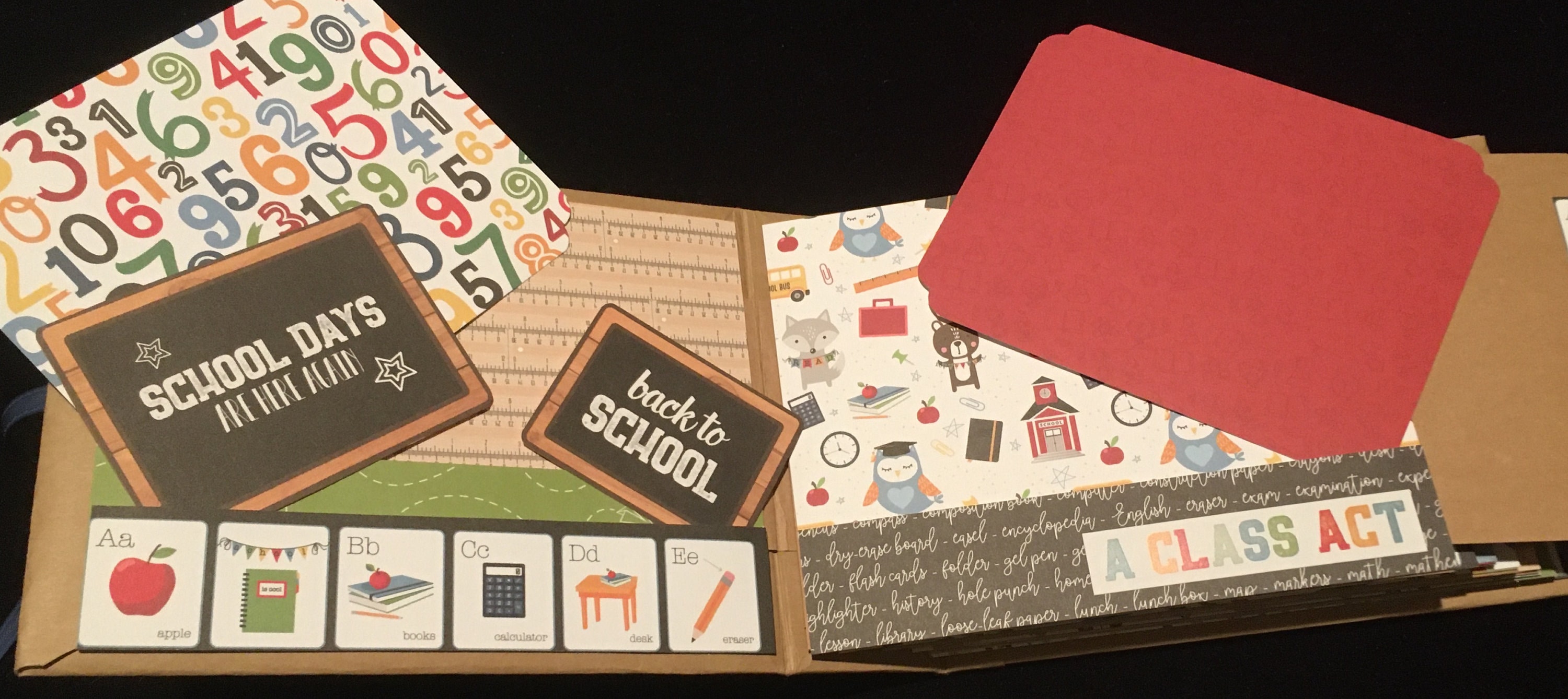 School Days Scrapbook Mini Album, Mini Photo Album, Album, Journal ...