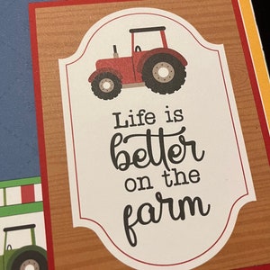 Premade Scrapbook Album Page, Farm Layout Page, Garden, Farm Life, Barn ...