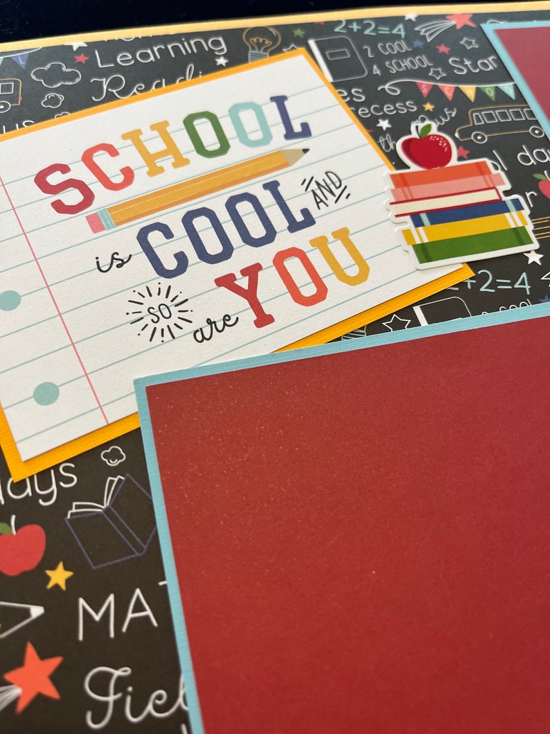 School Scrapbook Layout Page, First Day of School, Elementary School ...