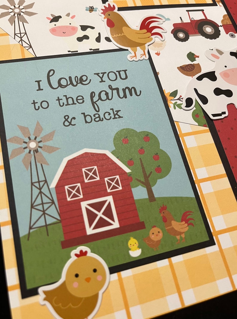 Premade Scrapbook Album Page, Farm Layout Page, Garden, Farm Life, Barn ...
