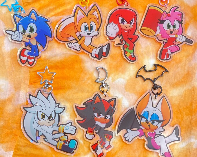 Sonic the Hedgehog Keychains - Etsy