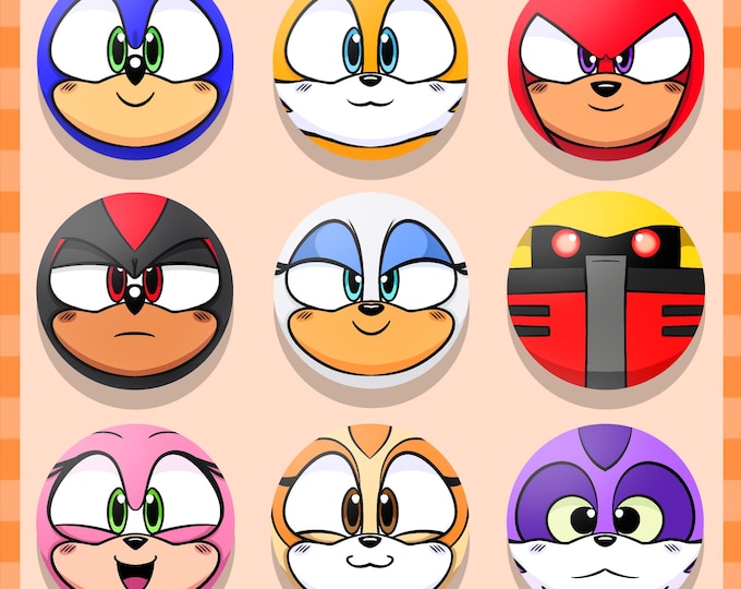 Sonic Chibi Pins Wave 1 - Etsy