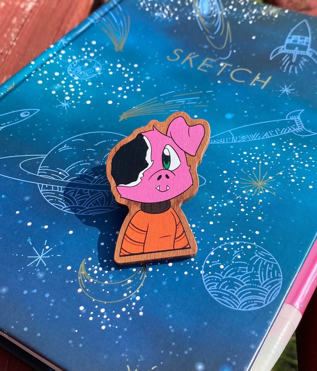 Michael Beloved Wooden Pin | Dsmp Beeduo Fanart - Etsy