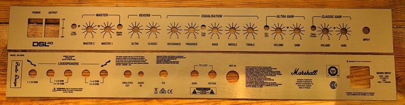 Combo to Head Convertion Faceplate(backplate) Set for Marshall DSL40CR ...